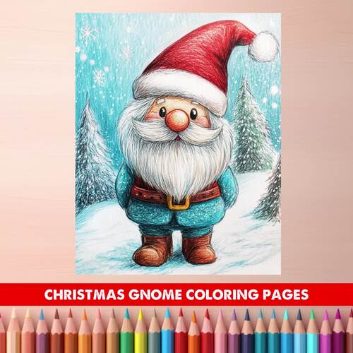 50 Christmas Gnome Coloring Pages - Kids & Adults Holiday Activity