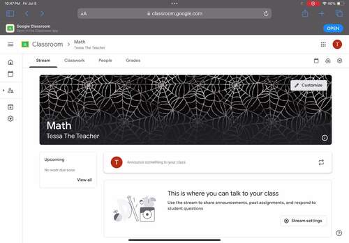 Spiderwebs ANIMATED Halloween Google Classroom Banner Header GIF