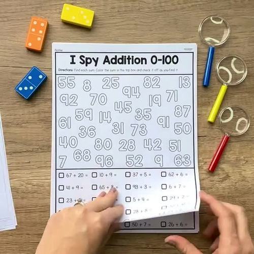 I Spy: Math Worksheets, Differentiated Math Activities, Interactive ...