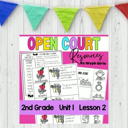 Open Court Reading 2nd Grade Unit 1, Lesson 2 Resources by Glyph Girls