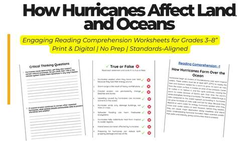 How Hurricanes Affect Land and Oceans | Reading Comprehension & Activities