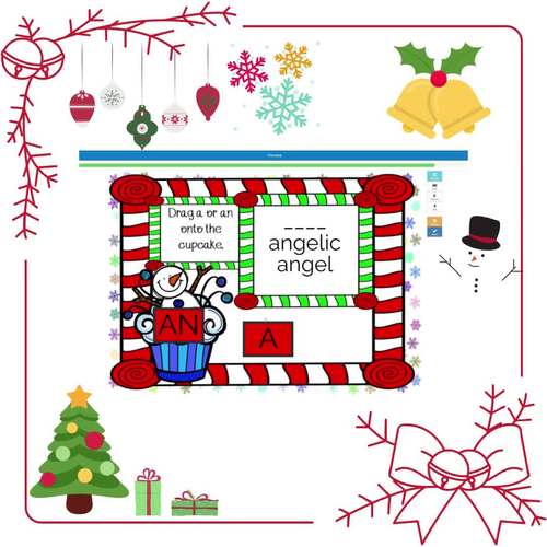 Christmas Articles A or An Boom Cards™ by The British Kitty | TPT