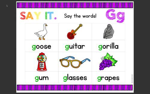 Say It | Beginning Sounds | Digital Letter Worksheets | Distance Learning
