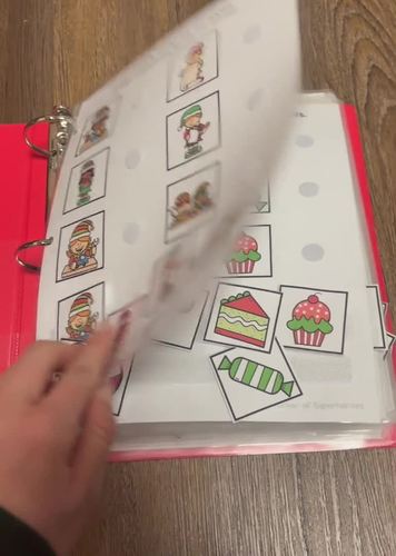 Christmas Matching and Counting Work Binder (Colors, Shapes, Numbers ...