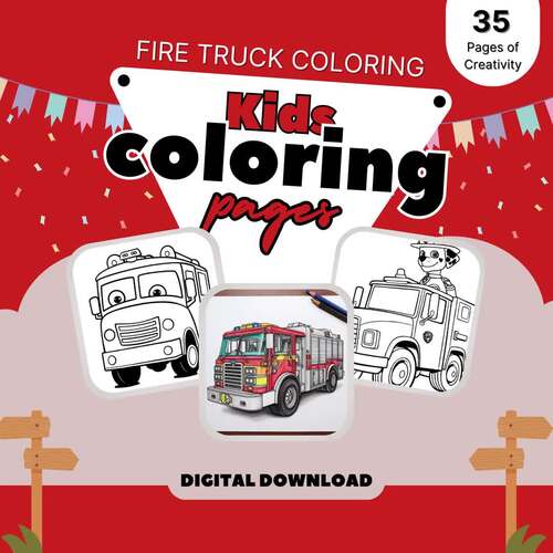fire truck coloring pages for kids