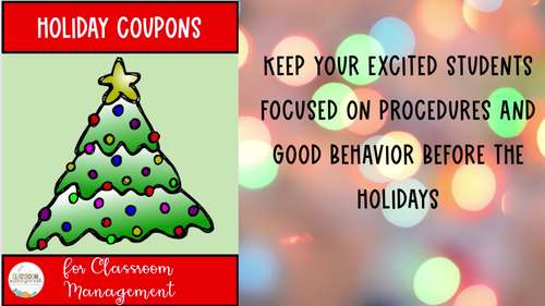 Holiday Coupons for Classroom Management | TPT