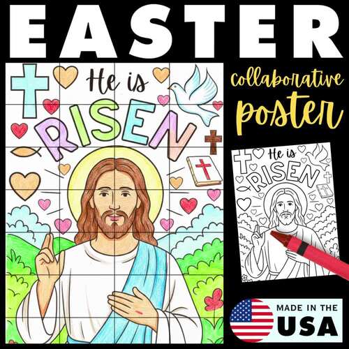 Easter Collaborative Poster Activity | Christian Lent and Holy Week He ...