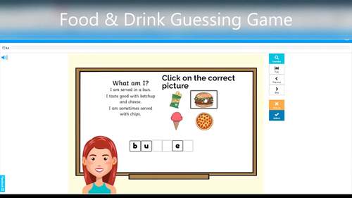Food and Drink Guessing Game Distance Learning BOOM CARDS™ by Language ...