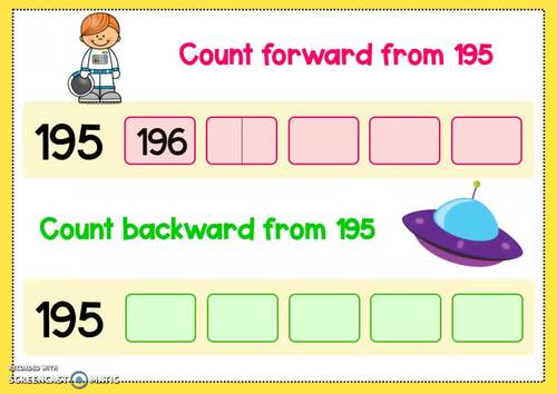 Counting Forward and Backward Boom Cards™ Distance Learning Math