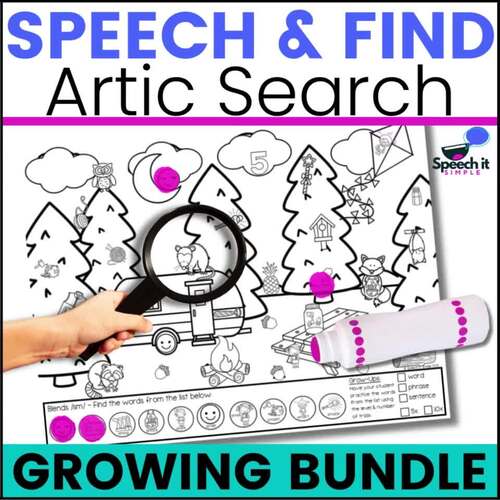 Speech and Find - GROWING BUNDLE - Articulation Worksheets - Artic and ...