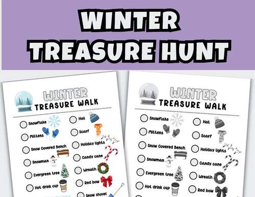 Winter Scavenger Hunt Activity Outdoor Exploration Science Elementary ...
