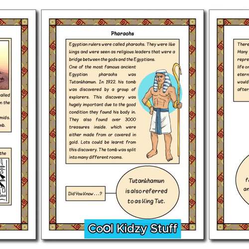 The Ancient Egyptians Fun Facts Printable, Ancient Egypt Projects