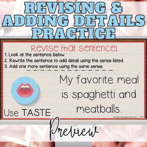 Morning Work Bell Ringers - Sentence Revising/Adding Details Practice 5 ...