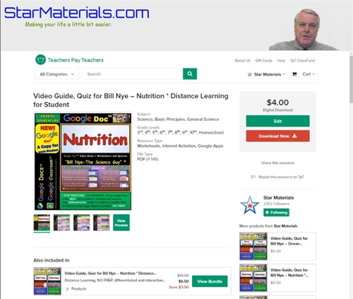 Video Lesson HELP for Bill Nye Worksheets for Google Classroom Version