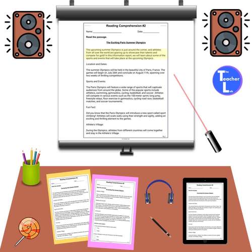 Summer Olympics Reading Comprehension Digital Resource 2nd, 3rd Grade
