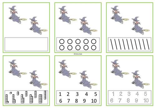 Basic Math Skills Number Flash Task Cards Halloween by Words Aside