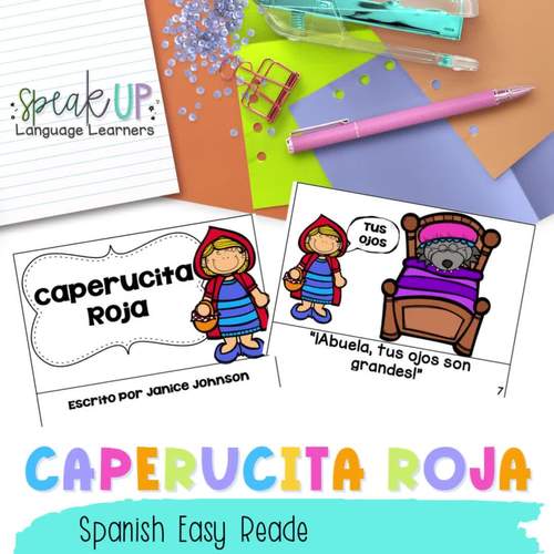 Caperucita Roja Spanish Fairy Tale Reader & Activities Easy Beginning ...