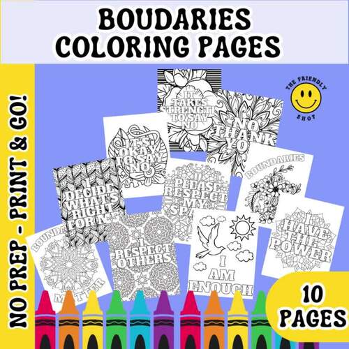 boundaries coloring sheet