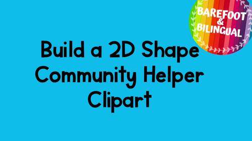 Community Helpers Clipart Bundle | build a 2D Shape Clipart | TpT