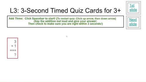 Digital Addition Flashcards for Google Slides-LEVEL 3, Mental Math Practice