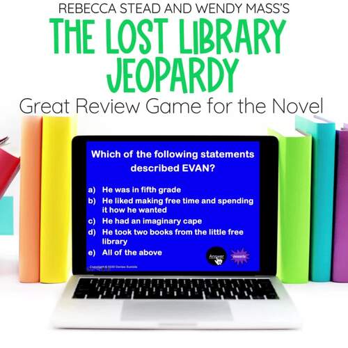 The Lost Library by Rebecca Stead and Wendy Mass Jeopardy | TPT