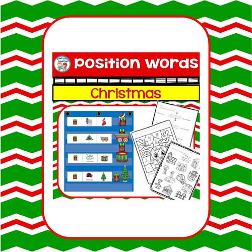Positional Words Activities for Kindergarten | Christmas Position Words