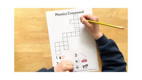 Digraphs Worksheet oi or ow ee ar Phonics Crossword Puzzle Kindergarten