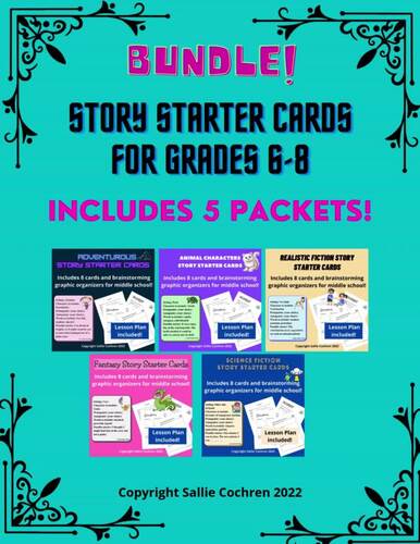 Story Starter Cards in Various Genres/Fictional Narrative Writing ...