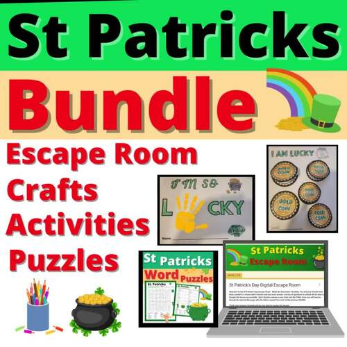 St Patricks Day Bundle Activities Resources Lessons Crafts Coloring ...