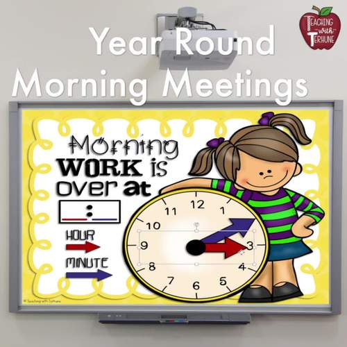 DIGITAL Morning Meeting Calendar Lessons for the Smartboard {in PowerPoint}