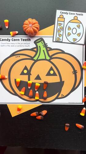Candy Corn Counting 0–20 Pumpkin Teeth Activity | Halloween Math Center