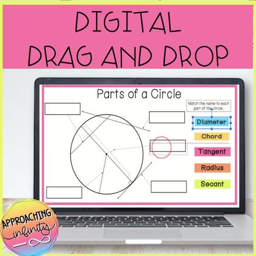 Naming Parts Of A Circle Digital Activity and Worksheet by Approaching ...