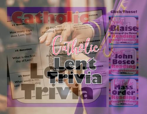 Lent Trivia Activity Questions & Answers - Holy Week Game & Catholic ...