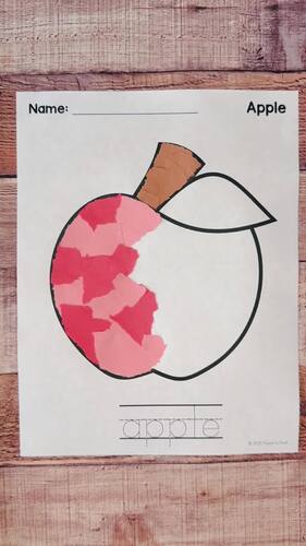 Back to School Tear Art BUNDLE | Preschool, Kindergarten, 1st Fine ...