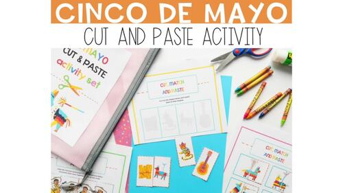 Cinco de Mayo Cut & Paste Activity - Symbols, Traditions, Culture