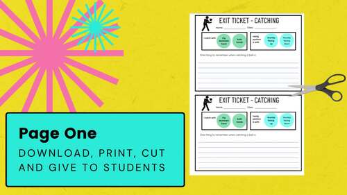 PE Exit Ticket / Assessment - Catching by That'll Teach Em | TPT