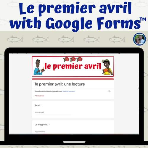French Reading Comprehension le premier avril & poisson d'avril Print ...