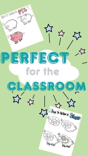 Drawing Guide: Farm Animal Bundle by ART by ABBY | TPT