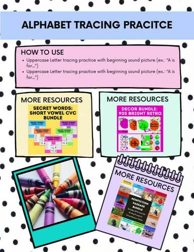 **BUNDLE** Prek & K Tracing Basics (Letters, Numbers, Shapes, & Colors ...