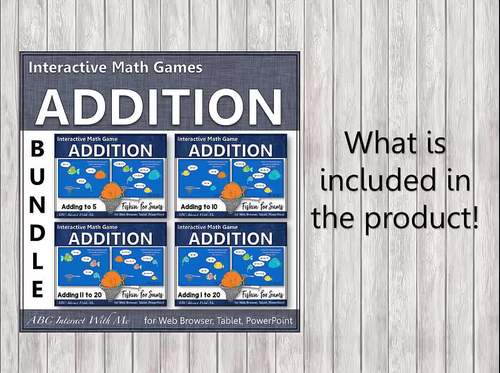 Addition to 20 Interactive Math Games Bundle {Fishin'} by ABC Interact ...