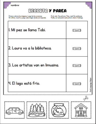 Comprensión: actividades para construir oraciones con sentido | TPT
