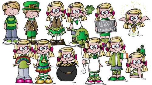 Lucy Doris clip art St Patrick's Day clip art COLORED Version by Melonheadz