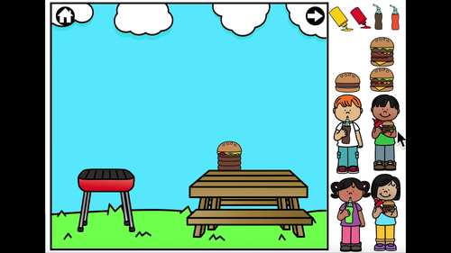 Build a Scene: Picnic & Cookout Theme (Boom™ Cards) by The Chatty Classroom