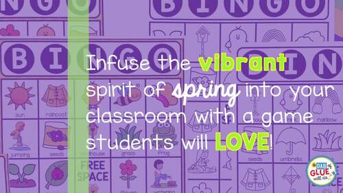 Spring BINGO | Spring Vocabulary | Spring Break Activities | Spring Games