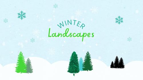 Winter Art Projects | Winter Landscapes by Down in the Art Room | TPT