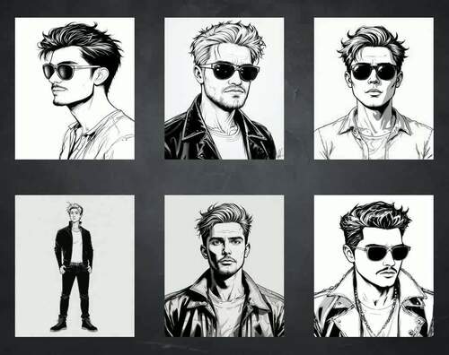 Cool Guy Coloring Pages – Stylish & Confident Designs by Colorful ...