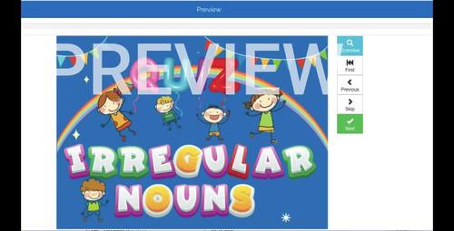 BOOM Cards Plural of Irregular Nouns, 20 Words Forming Plural Practice