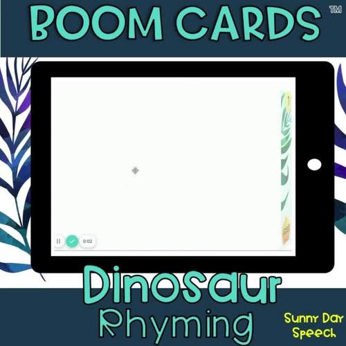 Dinosaur Rhyming Boom Cards by Sunny Day Speech | TPT