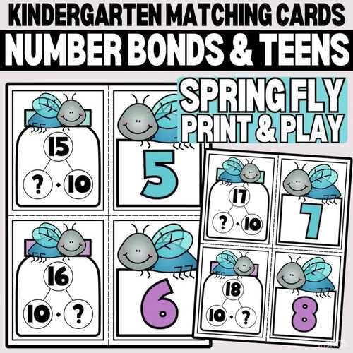 Spring Insect-Themed Decomposing Teen Numbers Bundle | Number Bonds ...