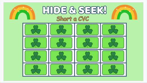 Short Vowel CVC Digital Phonics Games | No Prep | St. Patrick’s Day Center